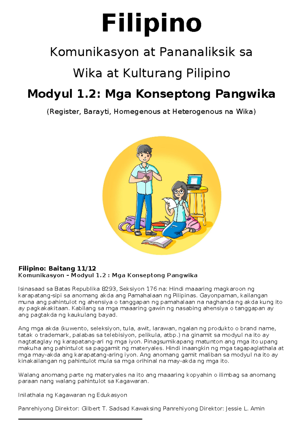 Filipino for modular - lecture notes - Filipino Komunikasyon at ...
