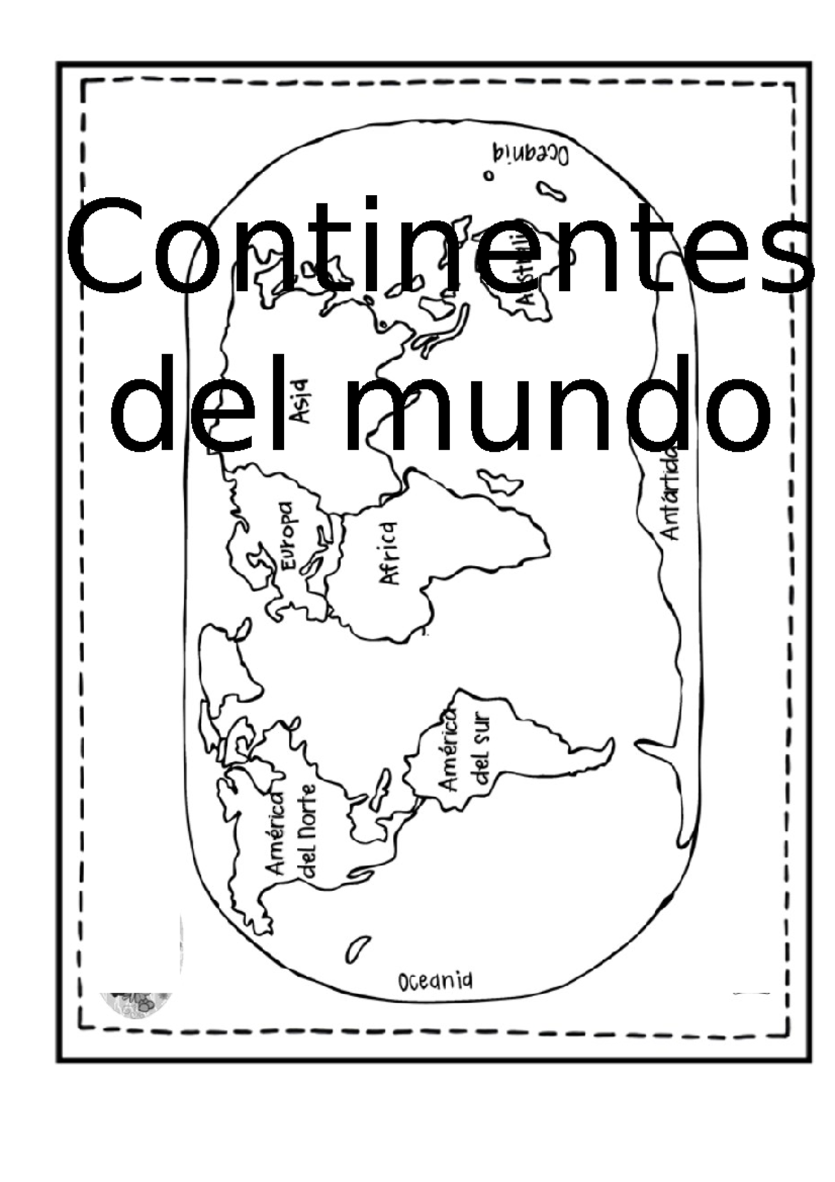 Oceanos - para 1 grado - Lengua y su didáctica II - Continentes del ...