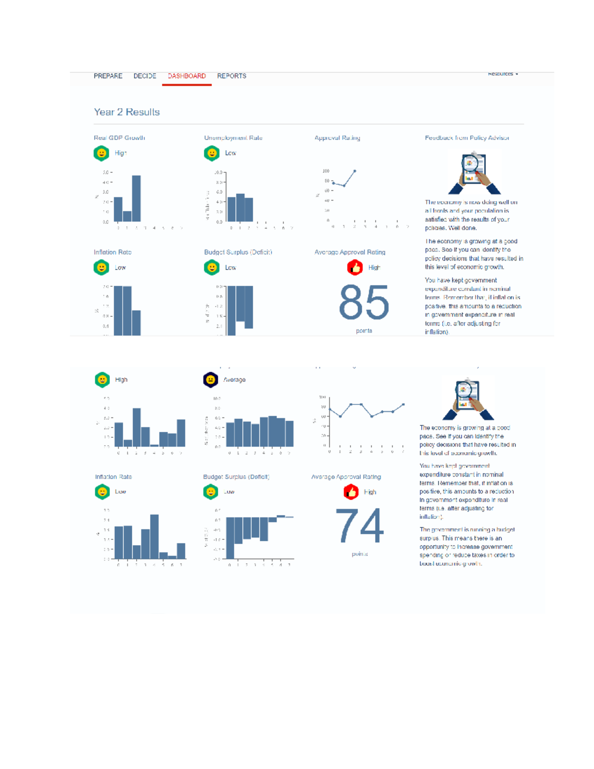 Simulation Screens - ECO202 - Studocu