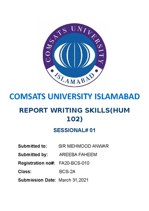SP21 Final S - required - COMSATS University Islamabad HUM Report ...