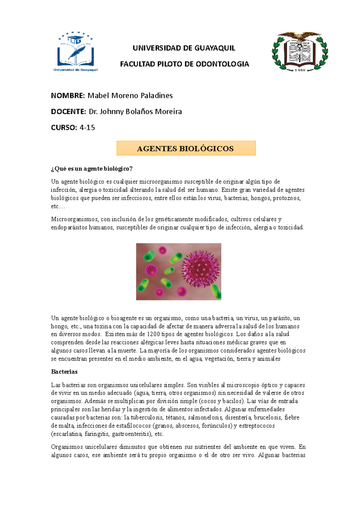 Agentes patologicos- PATOLOGIA BUCAL - UNIVERSIDAD DE GUAYAQUIL ...