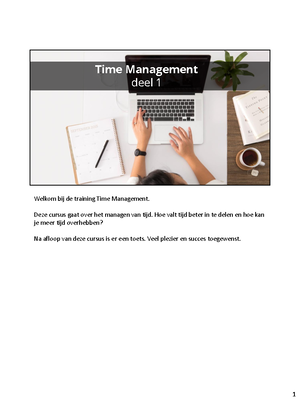 Time Management Questionnaire - Time Management Personal Assessment² ...