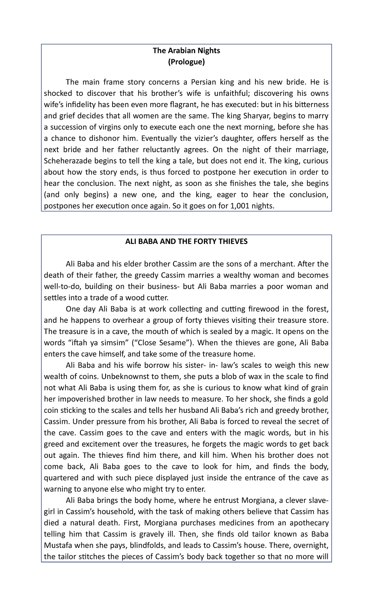 The Arabian Nights - Essay - The Arabian Nights (Prologue) The main ...