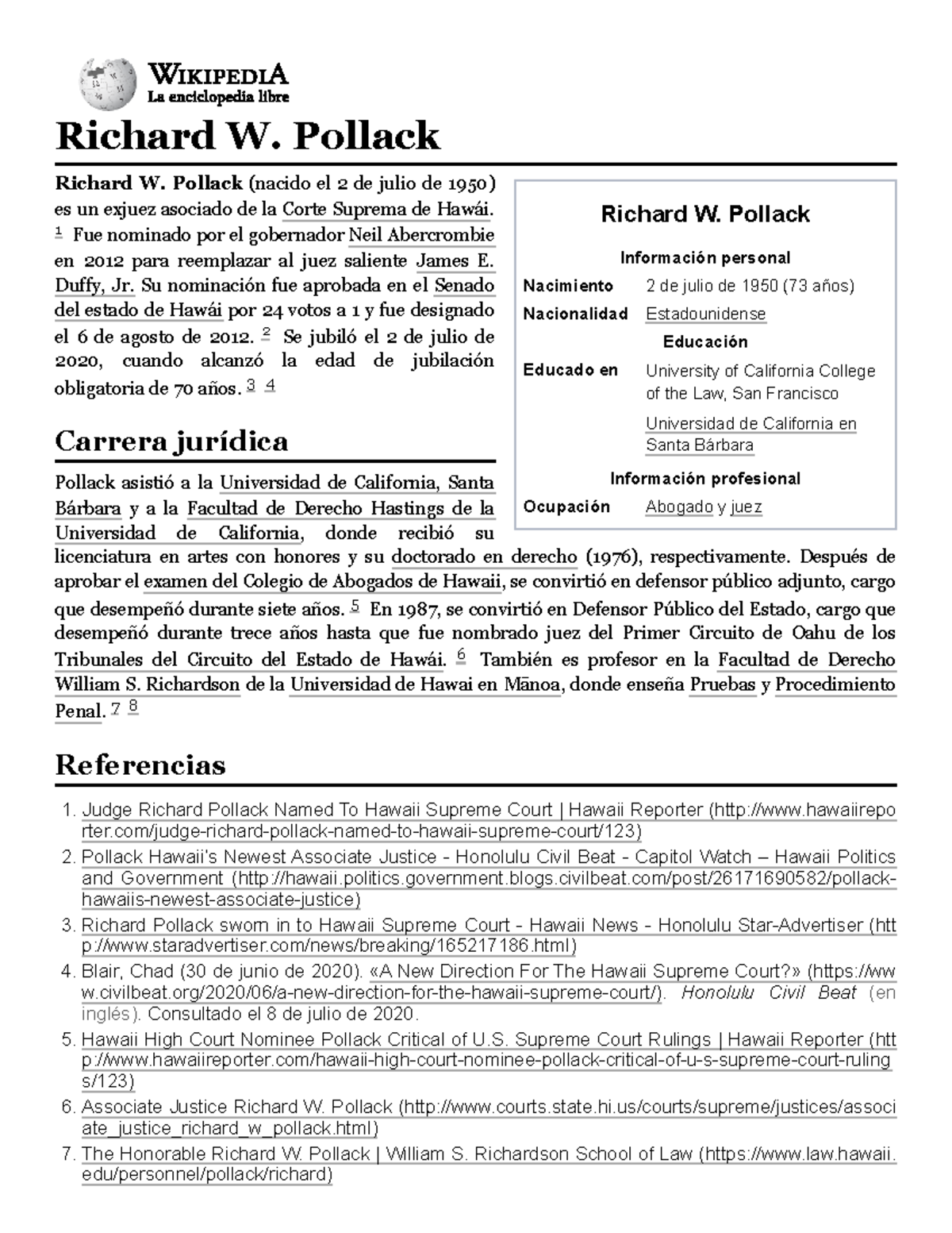 Richard W. Pollack - Wikipedia, la enciclopedia libre - Richard W ...