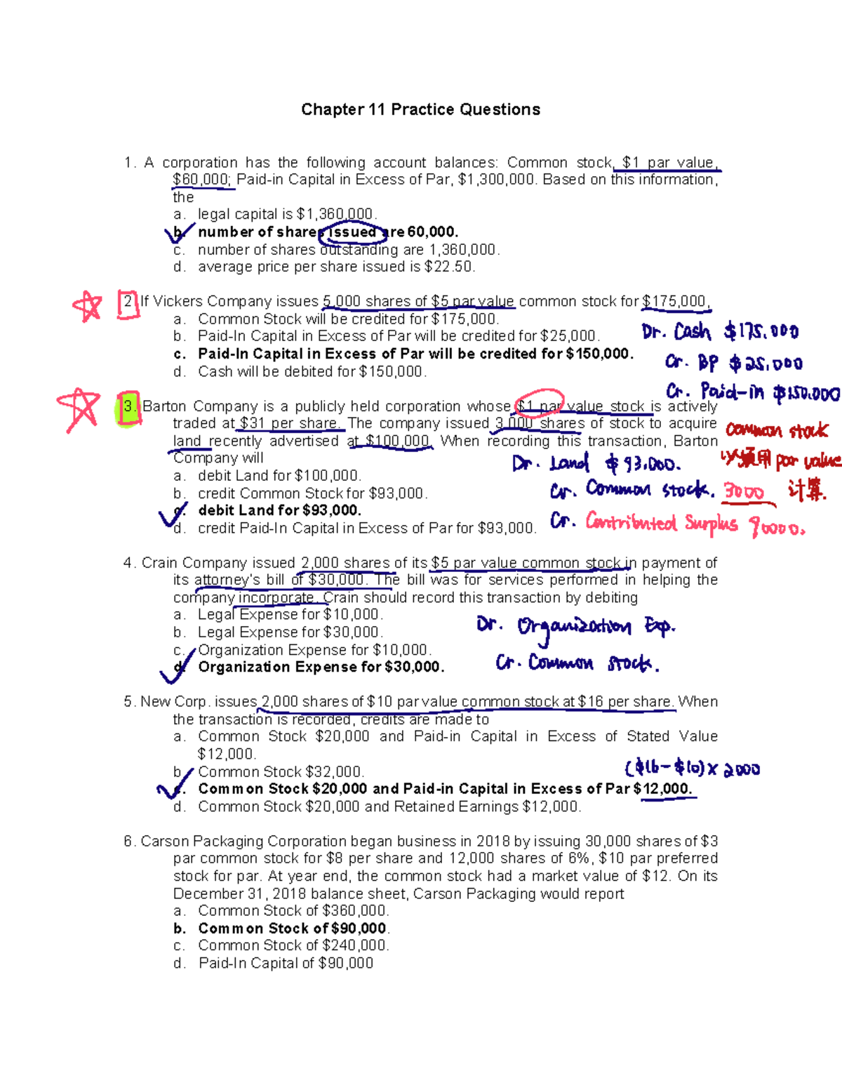 Chapter 11 Investment Power Point Chapter 11 Practice Questions A