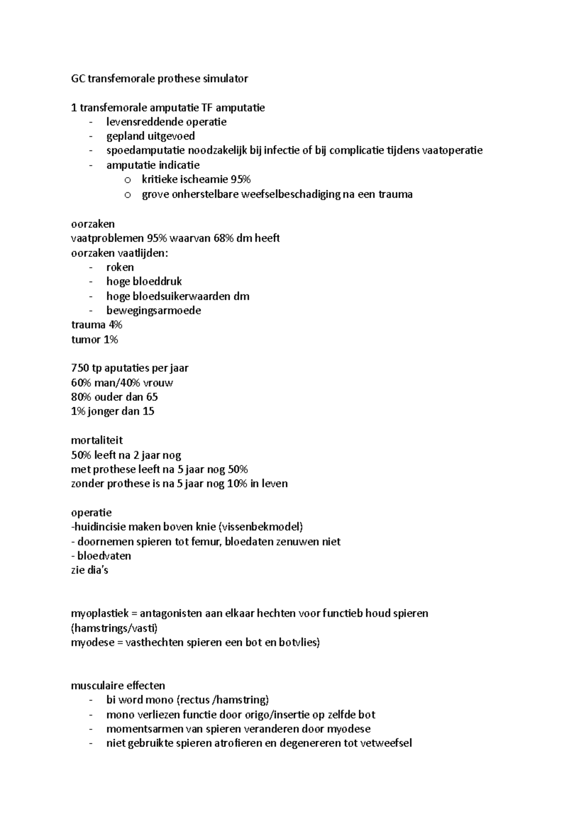 GC transfemorale prothese simulator - . zie dia In het frontale vlak is ...