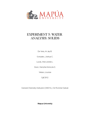 Experiment 1(draft) - The data for the first part of the experiment was ...