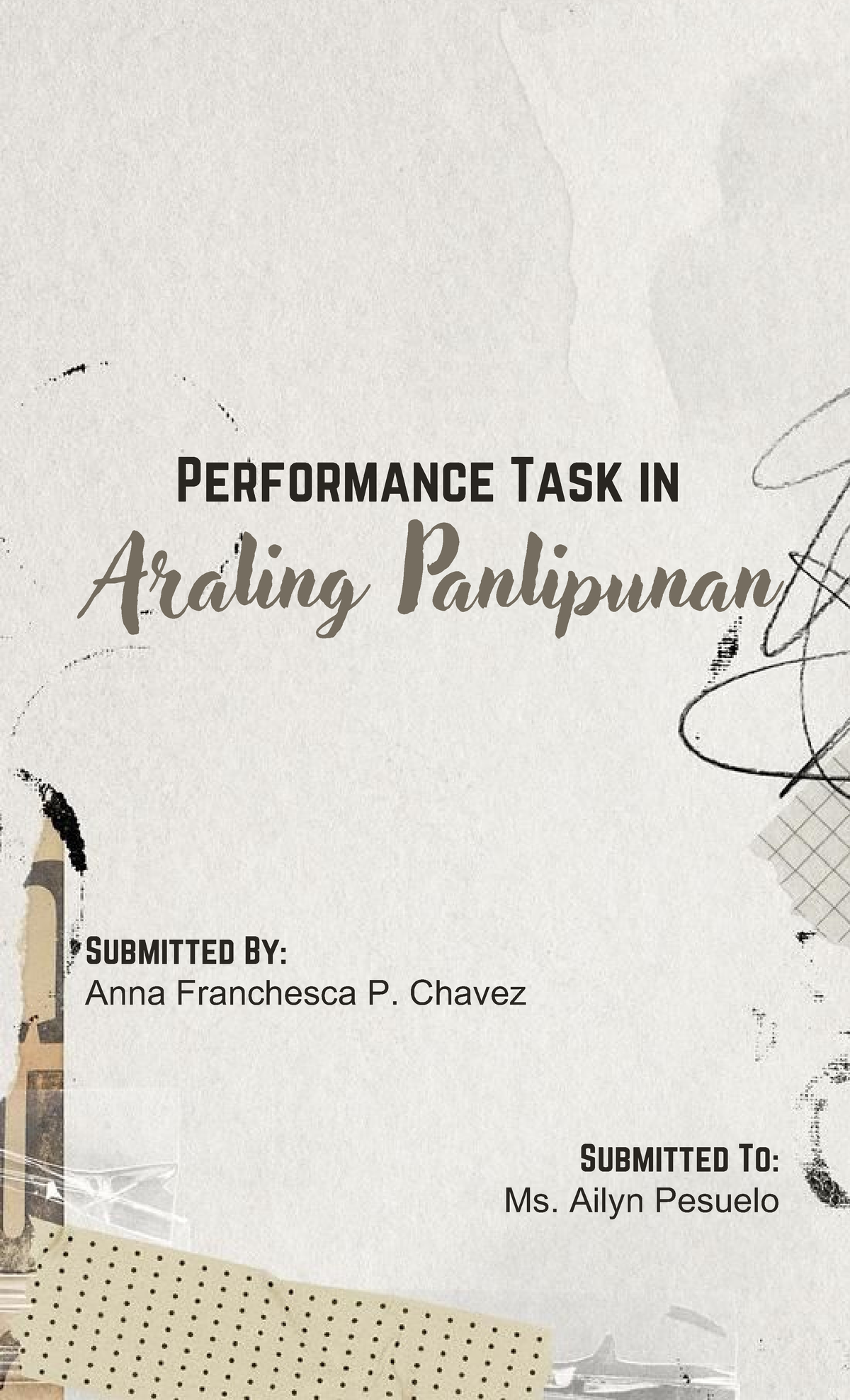 Performance Task in Araling Panlipunan - Art Appreciation - Performance Task in Araling ...