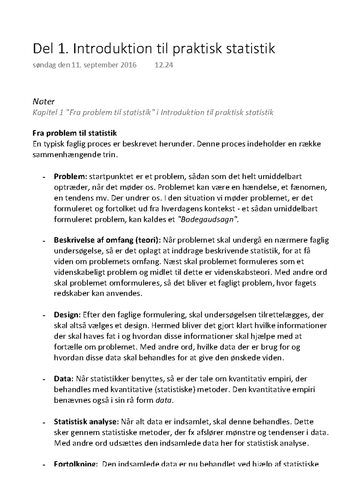Praktisk statistik - Introduktion til praktisk statistik - Warning: TT: undefined function: 32 ...
