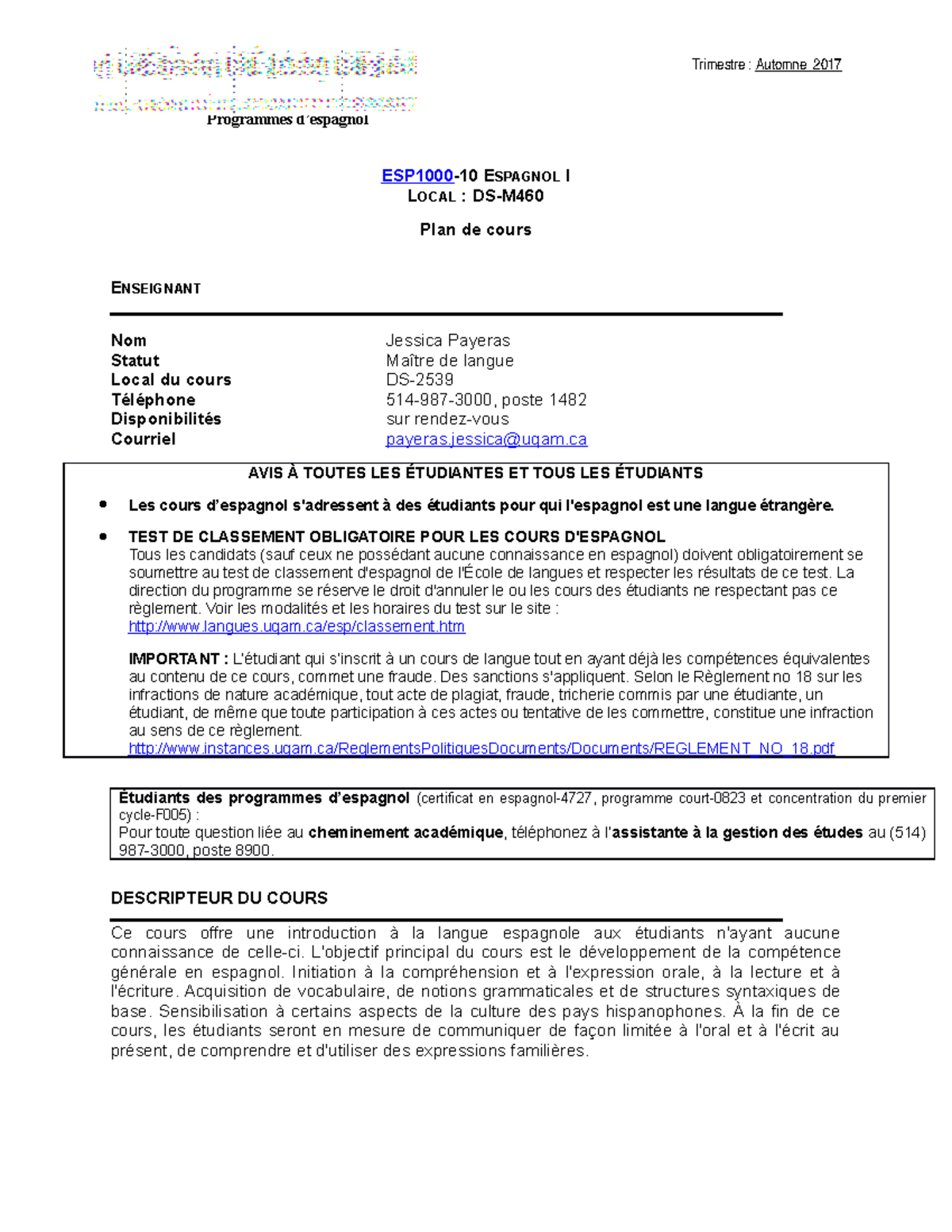 portail etudiant uqam