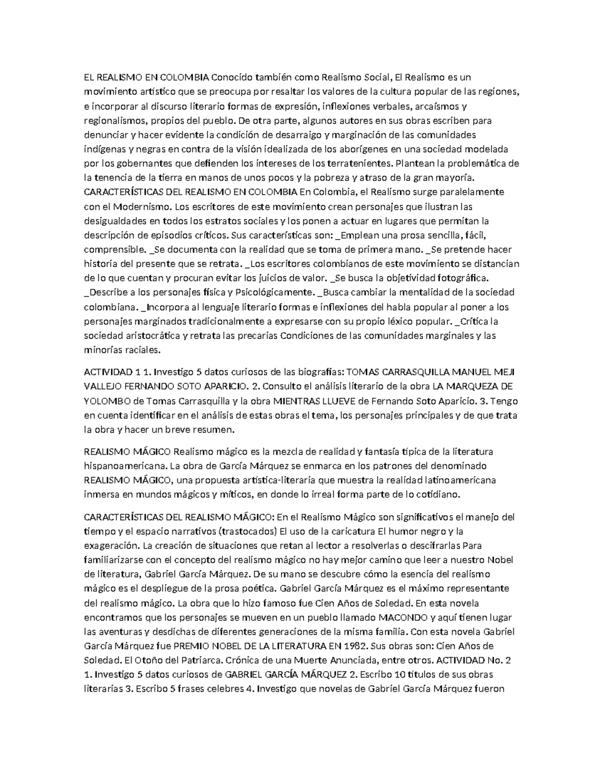 EL Realismo EN Colombia Conocido también como Realismo Social - EL ...