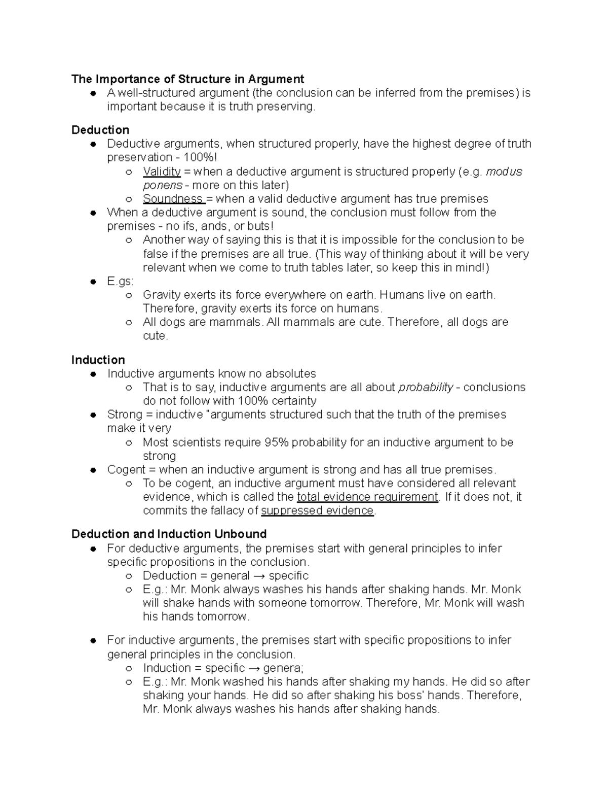 Class Notes #1 2-1-21 - The Importance of Structure in Argument A well ...