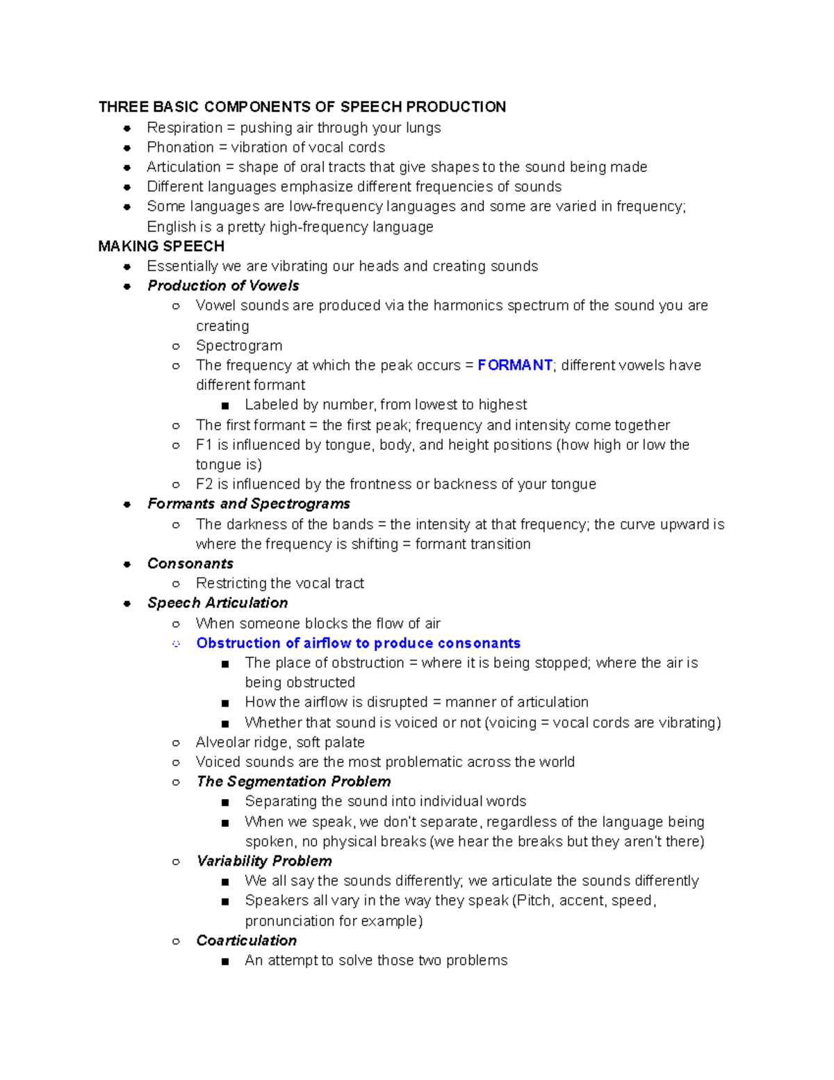 Music and Speech Perception - THREE BASIC COMPONENTS OF SPEECH ...