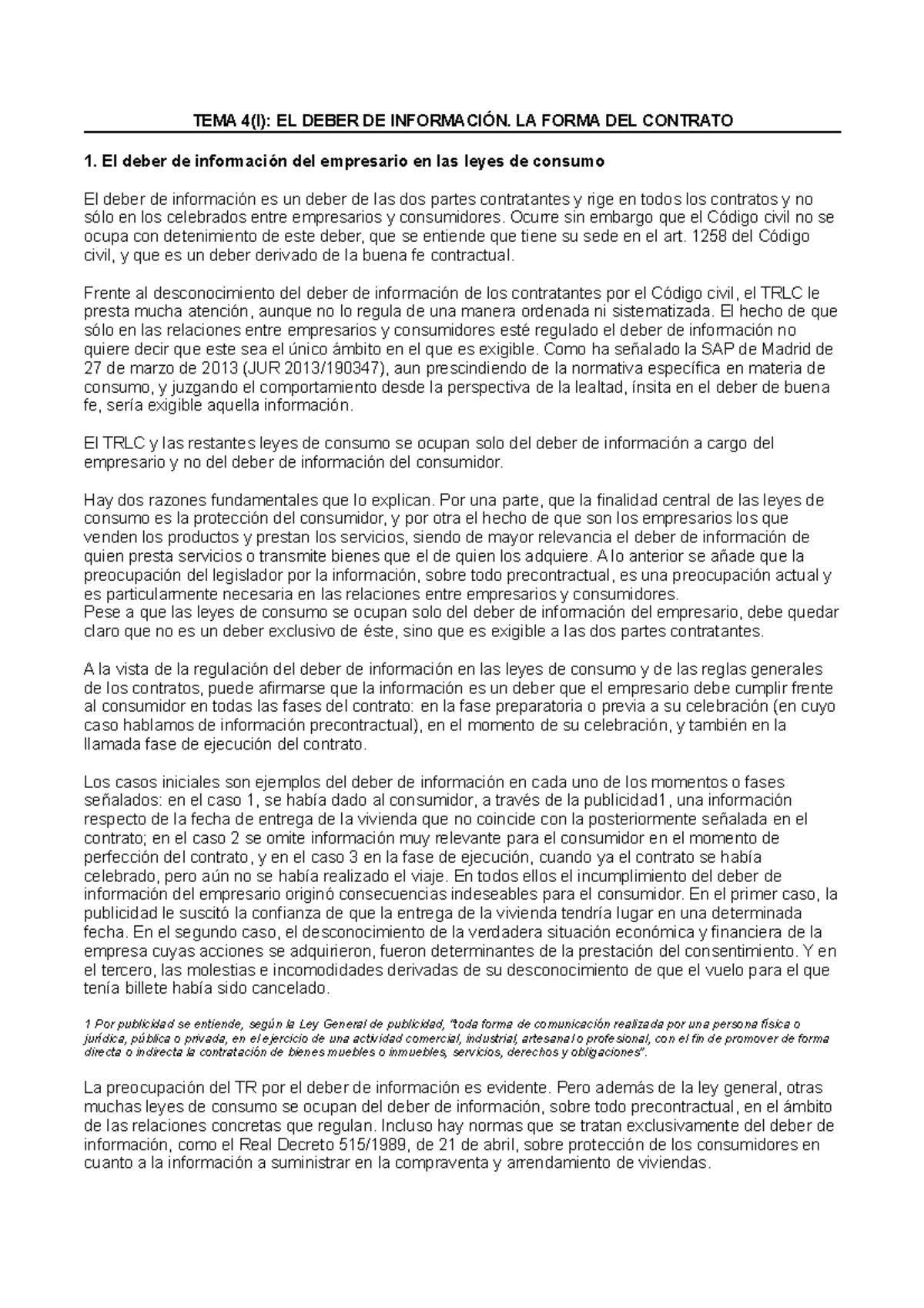 TEMA 4(I) Deber DE INFO - Apuntes 1 - TEMA 4(I): EL DEBER DE ...