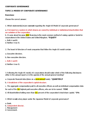 CORPORATE GOVERNANCE QUIZZES CORPORATE GOVERNANCE QUIZZES - GOV / QUIZ ...