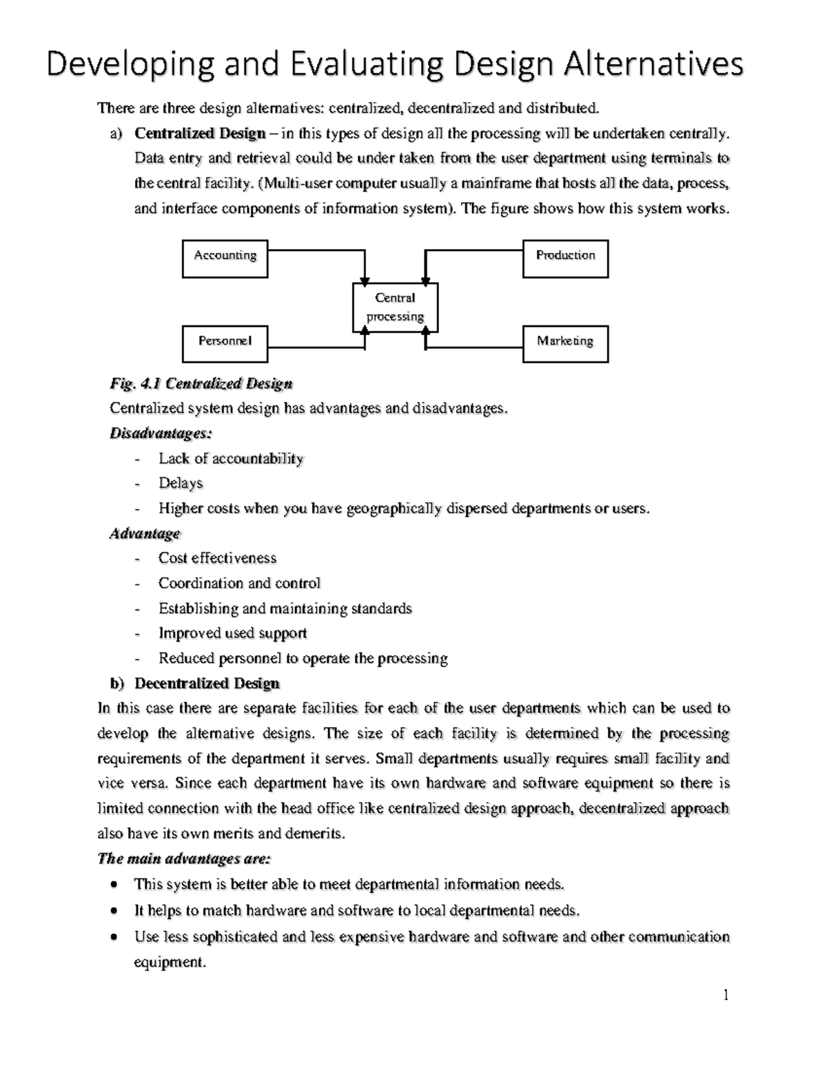 Chapter 4 design cont - lecture note materials for all - Accounting ...