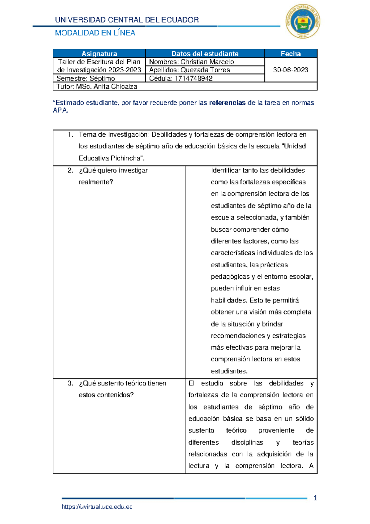 Tarea 4 Taller Christian Quezada EB - uvirtual.uce.edu MODALIDAD EN ...