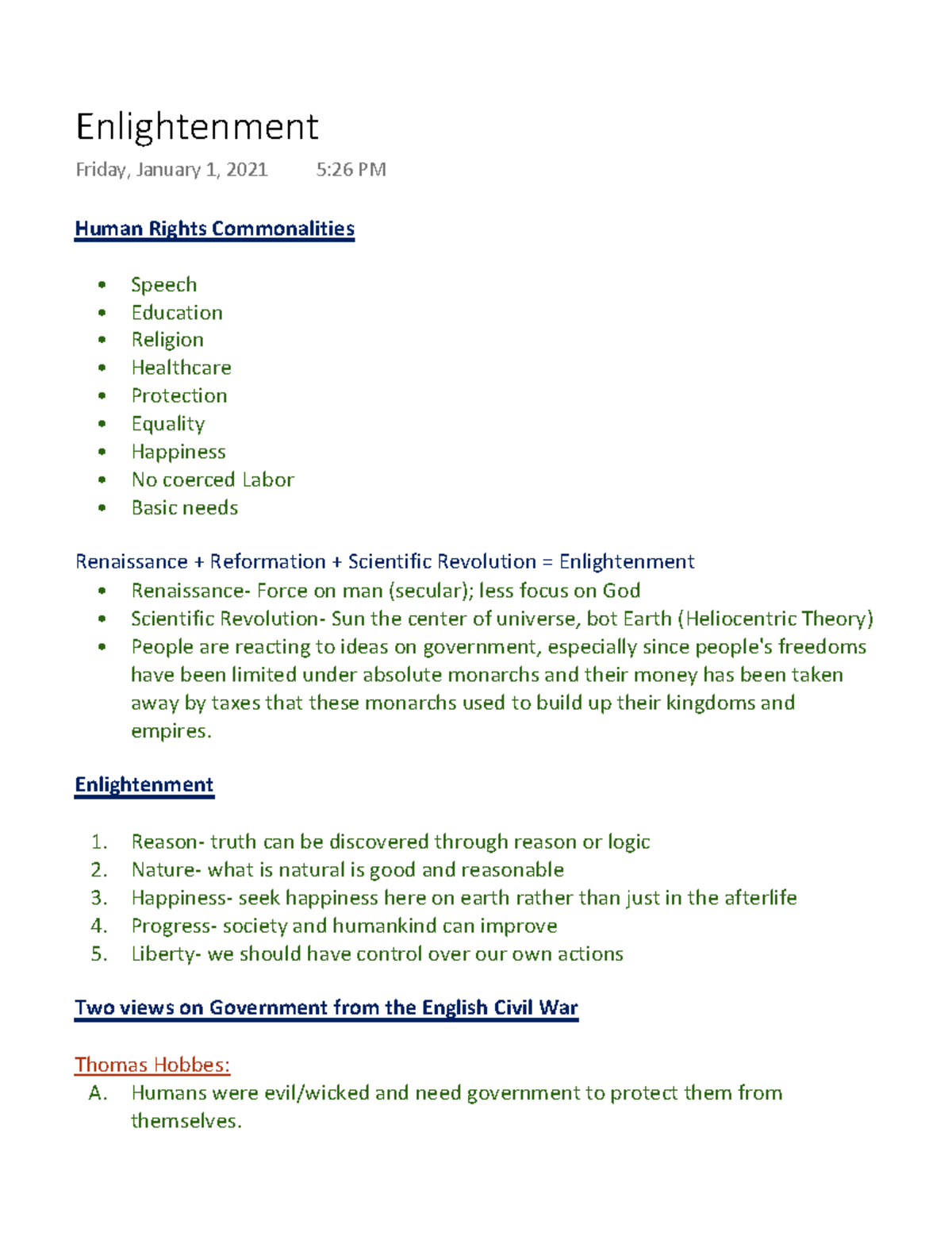 Enlightenment - • Enlightenment Reason- truth can be discovered through ...