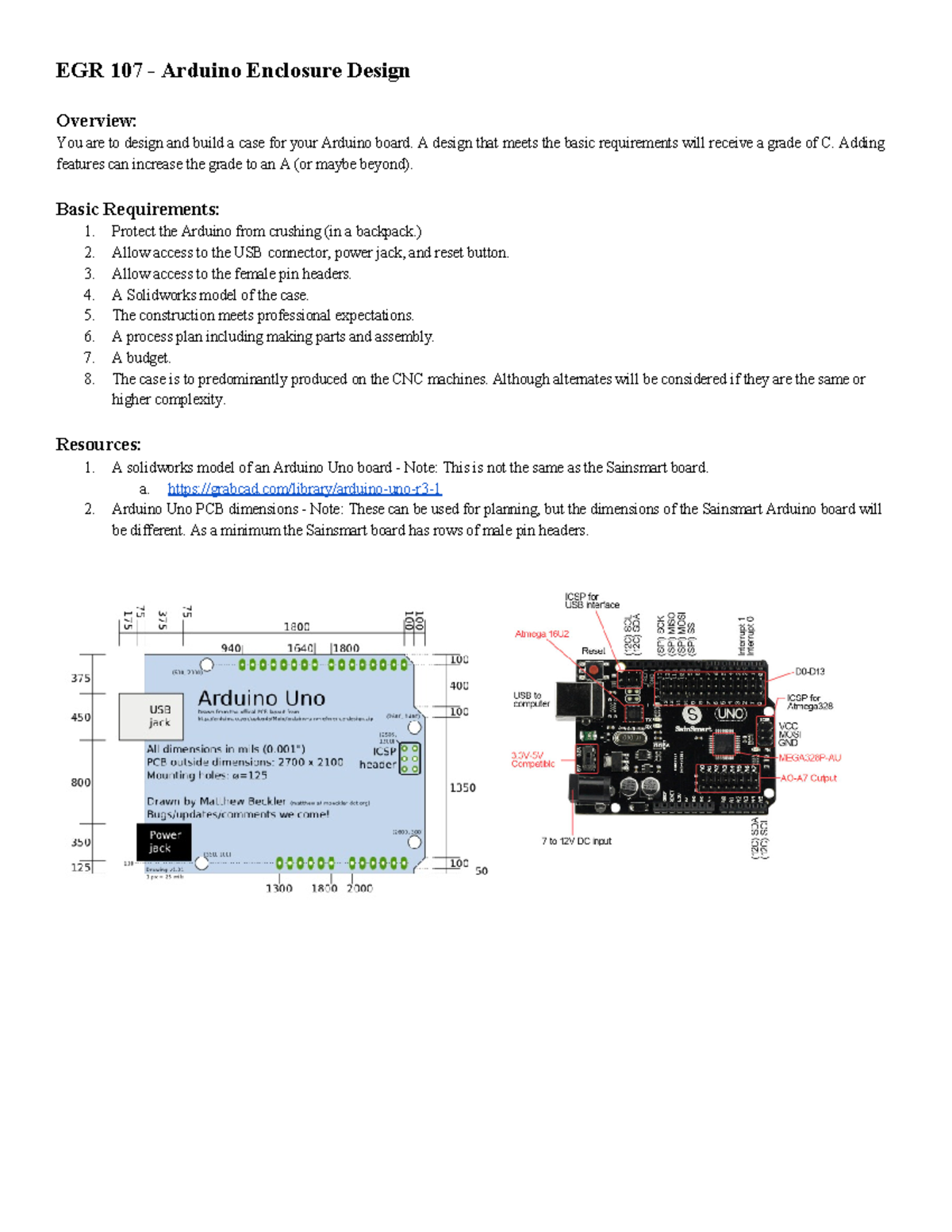 EGR107 Enclosure Design - EGR 107 Arduino Enclosure Design Overview ...