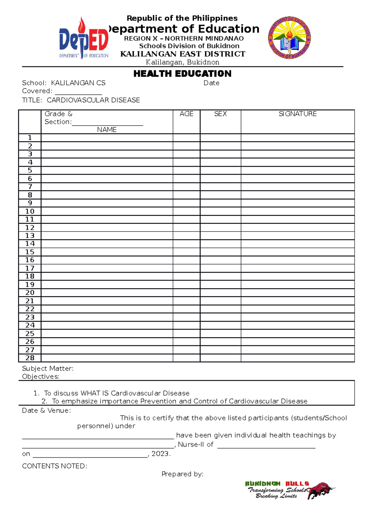 Health-educ - HEALTH - Republic of the Philippines Department of ...