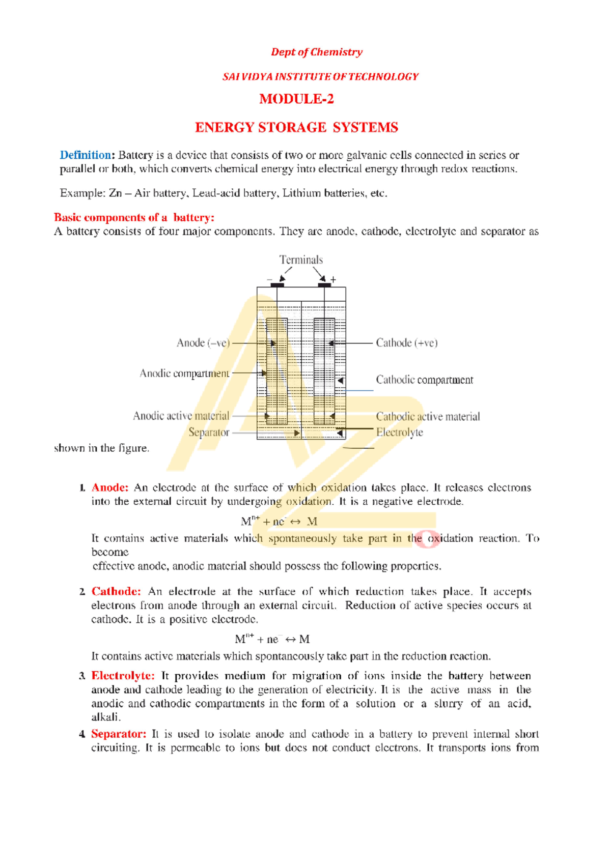 Bchee102 Module2 - Engineering chemistry for EEE stream - Studocu