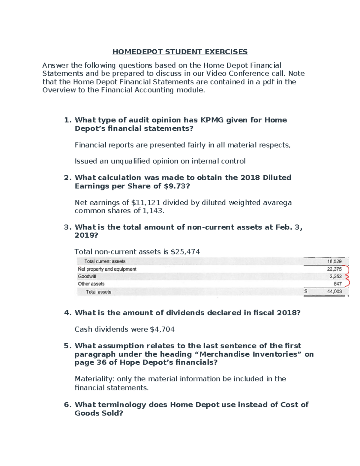 Week 1 Home Depot Student Excerscises - HOMEDEPOT STUDENT EXERCISES ...