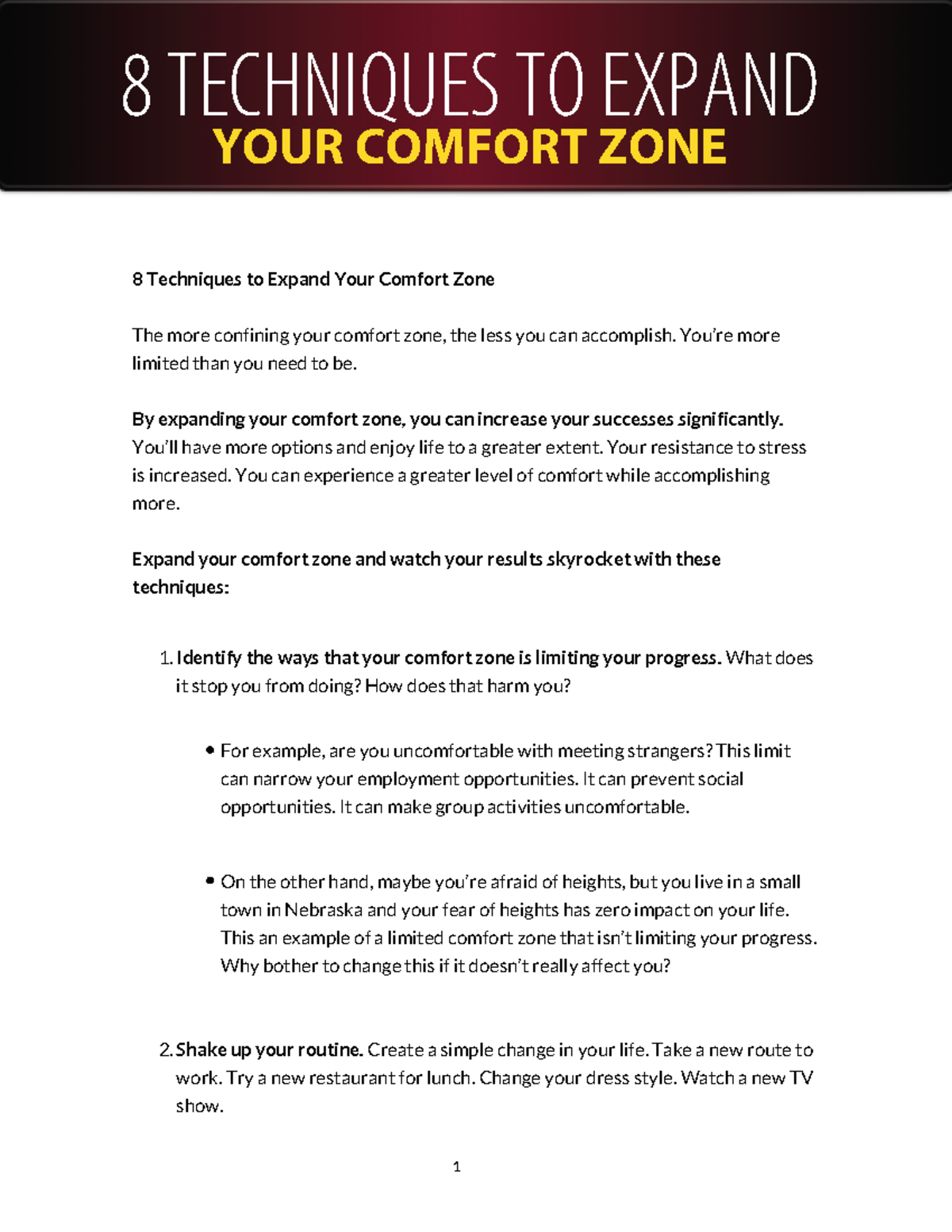 8 Techniques to Expand Your Comfort Zone - You’re more limited than you ...