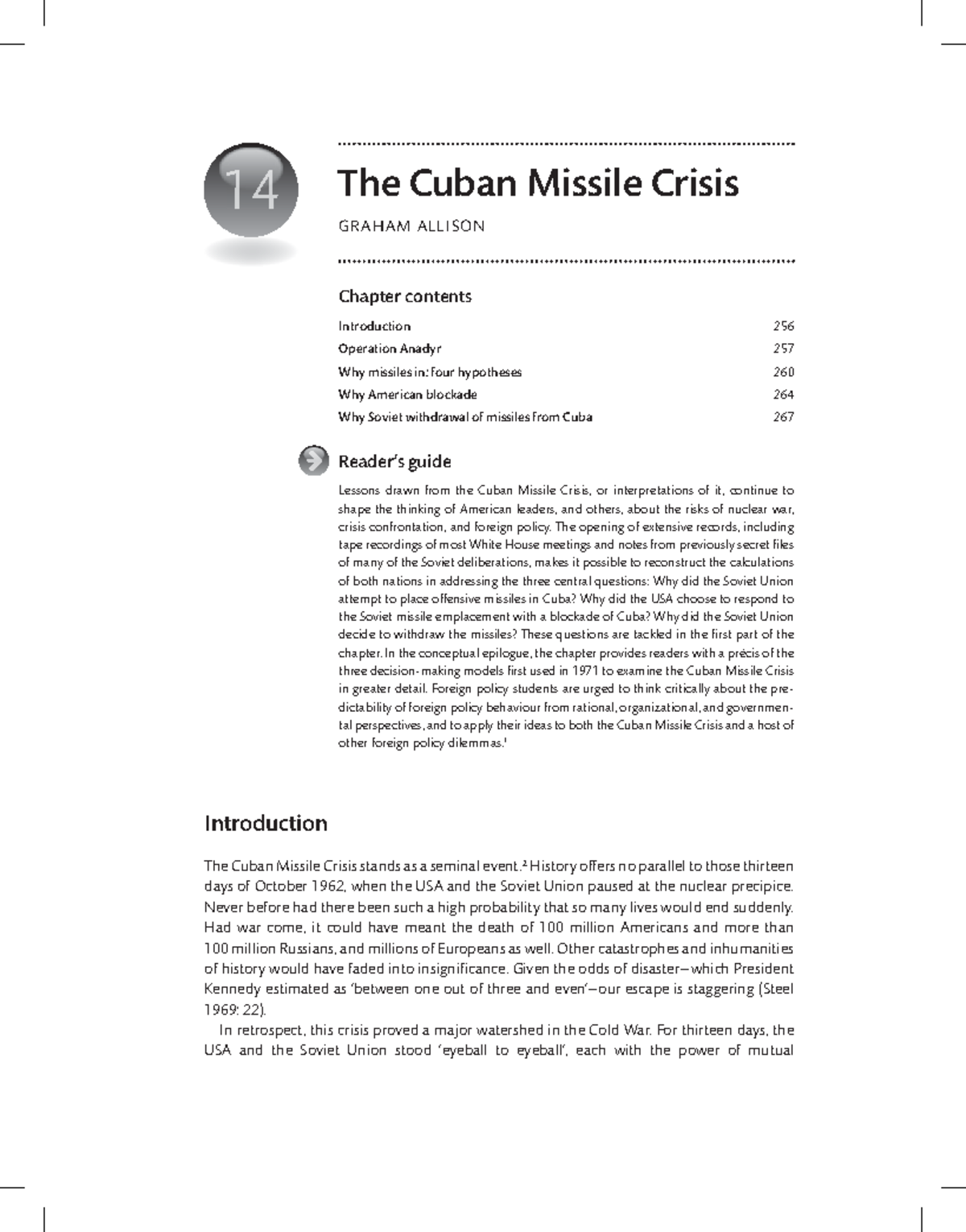 Allison - The Cuban Missile Crisis - Chapter contents Introduction 256 ...