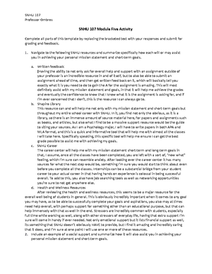 SNHU 107 Module Five Journal - Submit for grading and feedback ...