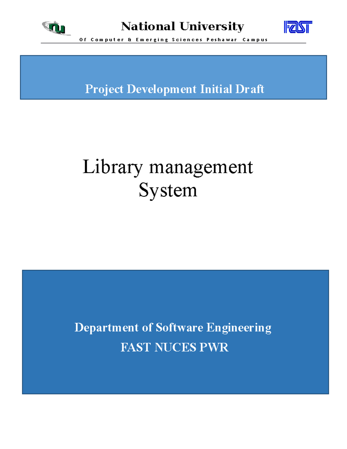 Semester Project Proposal p20-0006 - Library management System O f C o ...