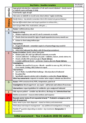 Obs OSCE case - APH Placental abruption - BSMS402 - Studocu