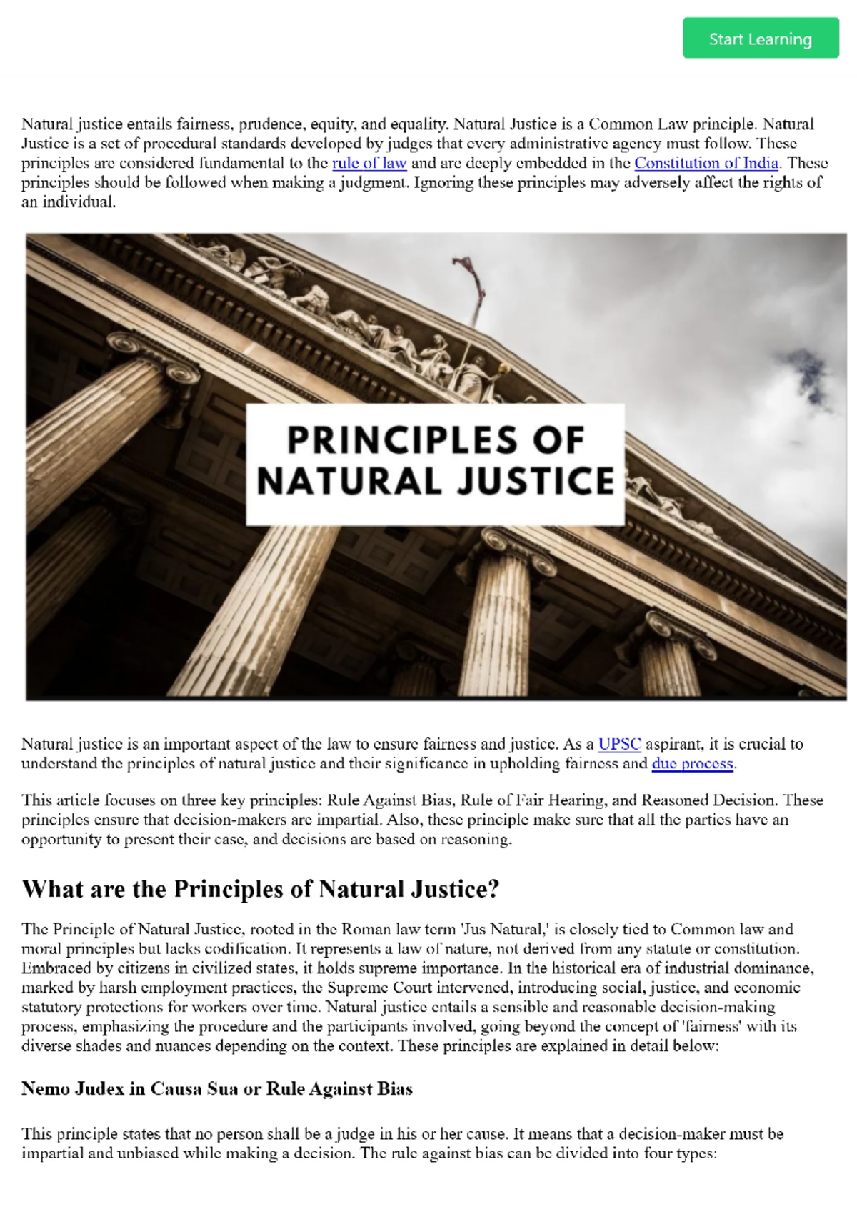 Principles of Natural Justice 3 Principles of Natural Justice - Start ...