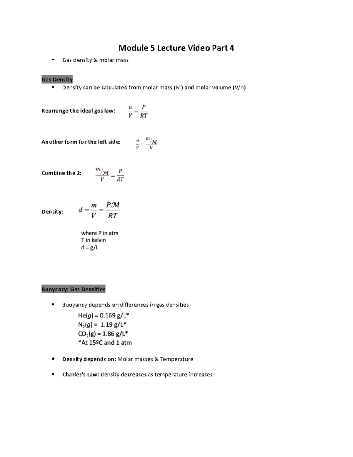 Module 5 Lecture Video Part 4 - Module 5 Lecture Video Part 4 - Gas ...