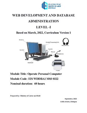 Advanced Database Systems module - University of Gondar Department of Information systems MODULE ...