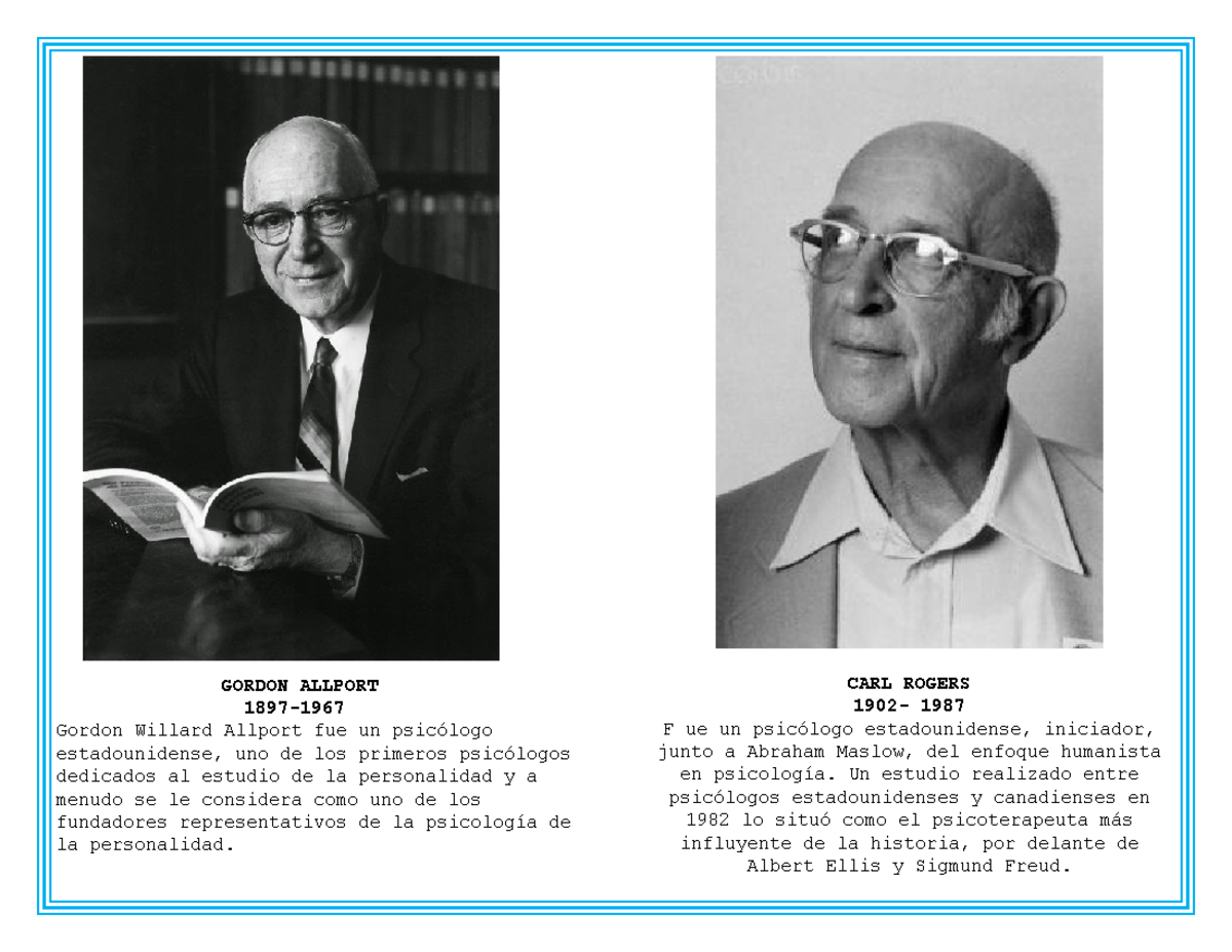 Semana 15 - taras de curso - GORDON ALLPORT 1897- Gordon Willard ...