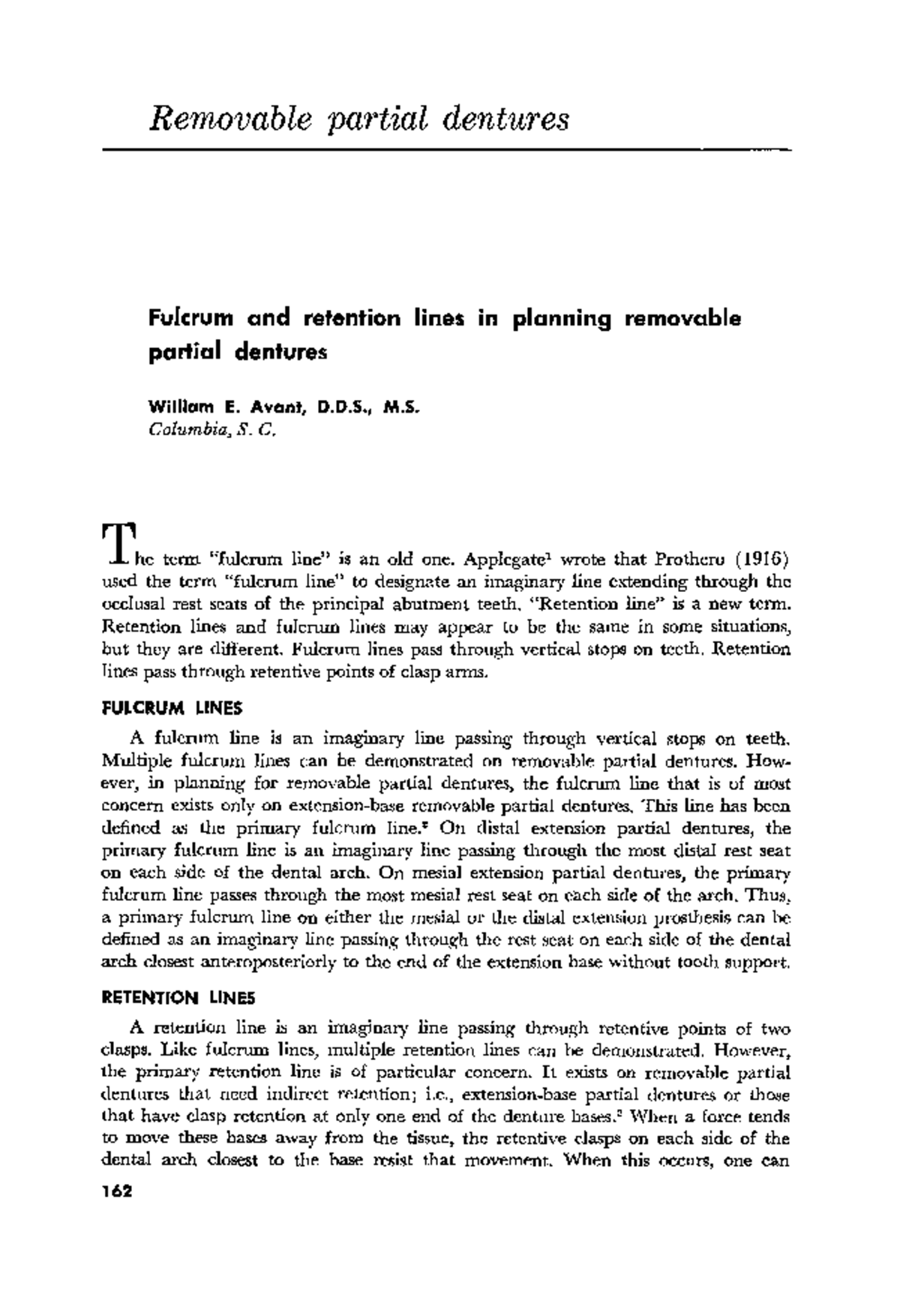 Fulcrum - Protesis - Removable partial dentures Fulcrum and retention ...