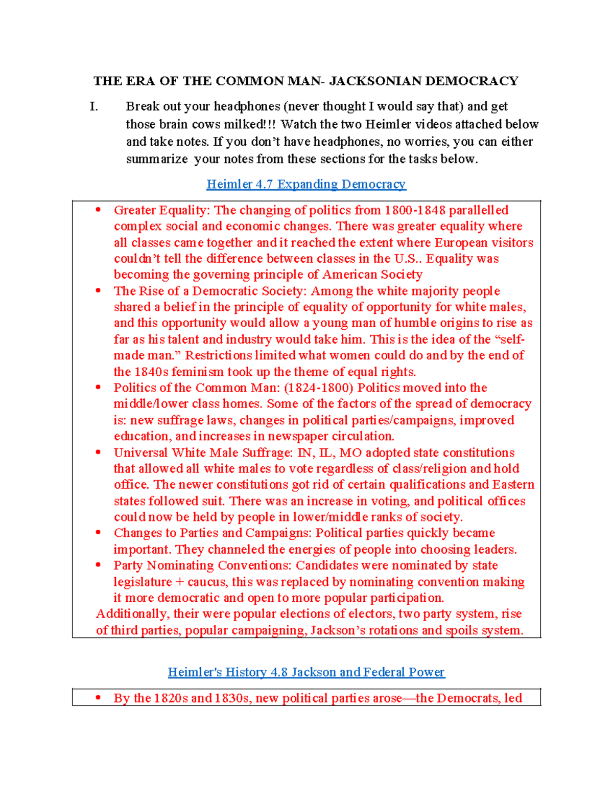 Era of the common man and jacksonian democracy equations 2024 - THE ERA ...