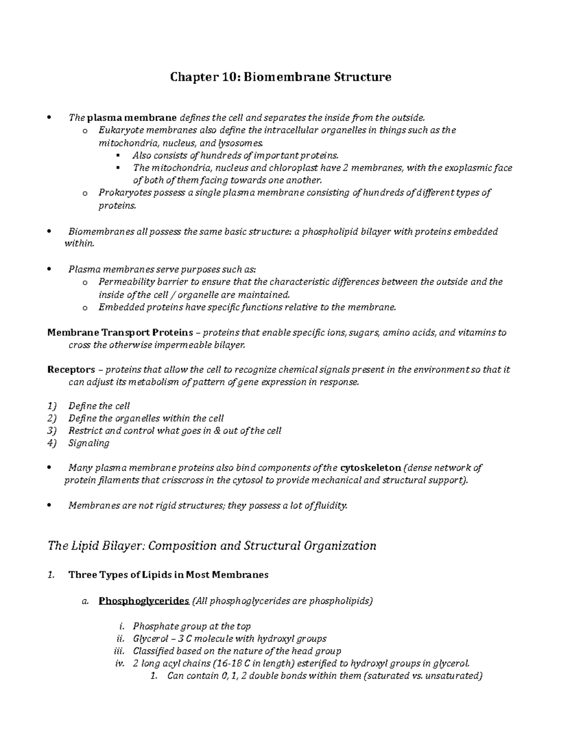 Chapter 10 Outline-4 - Summary The World of the Cell - Chapter 10 ...