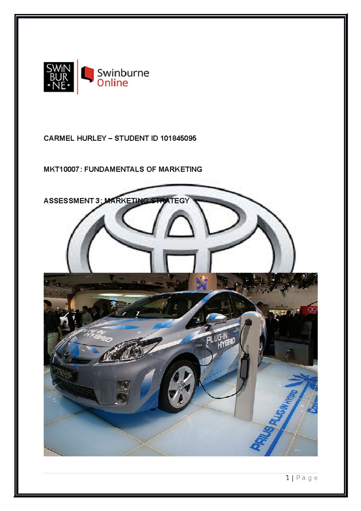 Assignment 3 Marketing Strategy docx.docx Carmel Hurley - CARMEL HURLEY ...