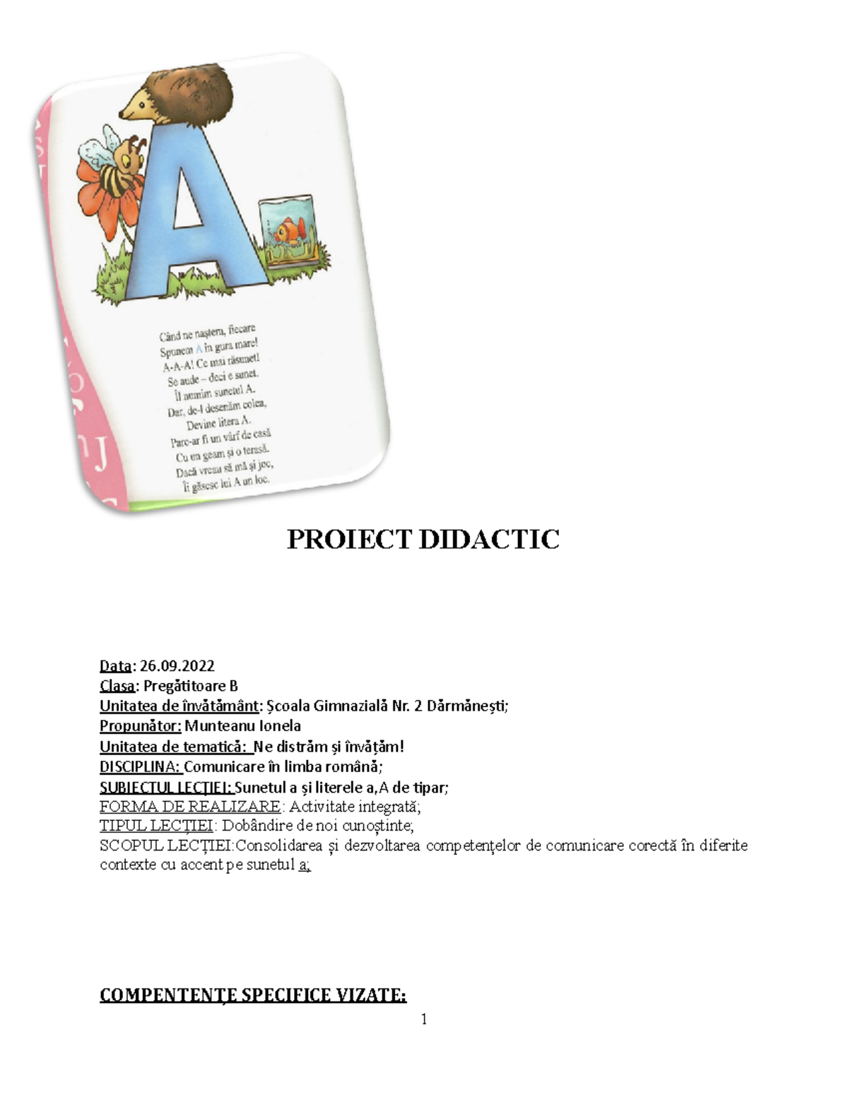 Proiect litera A - - Studocu