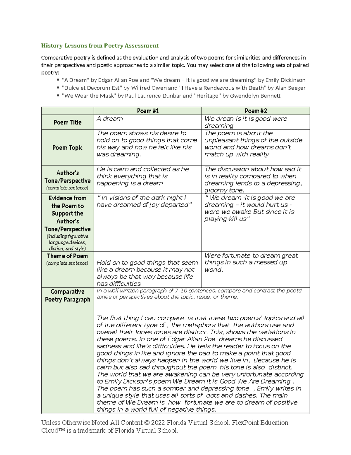 Eng24 - wwwwwwwwwwwwwwwwwwwwwwww - History Lessons from Poetry ...