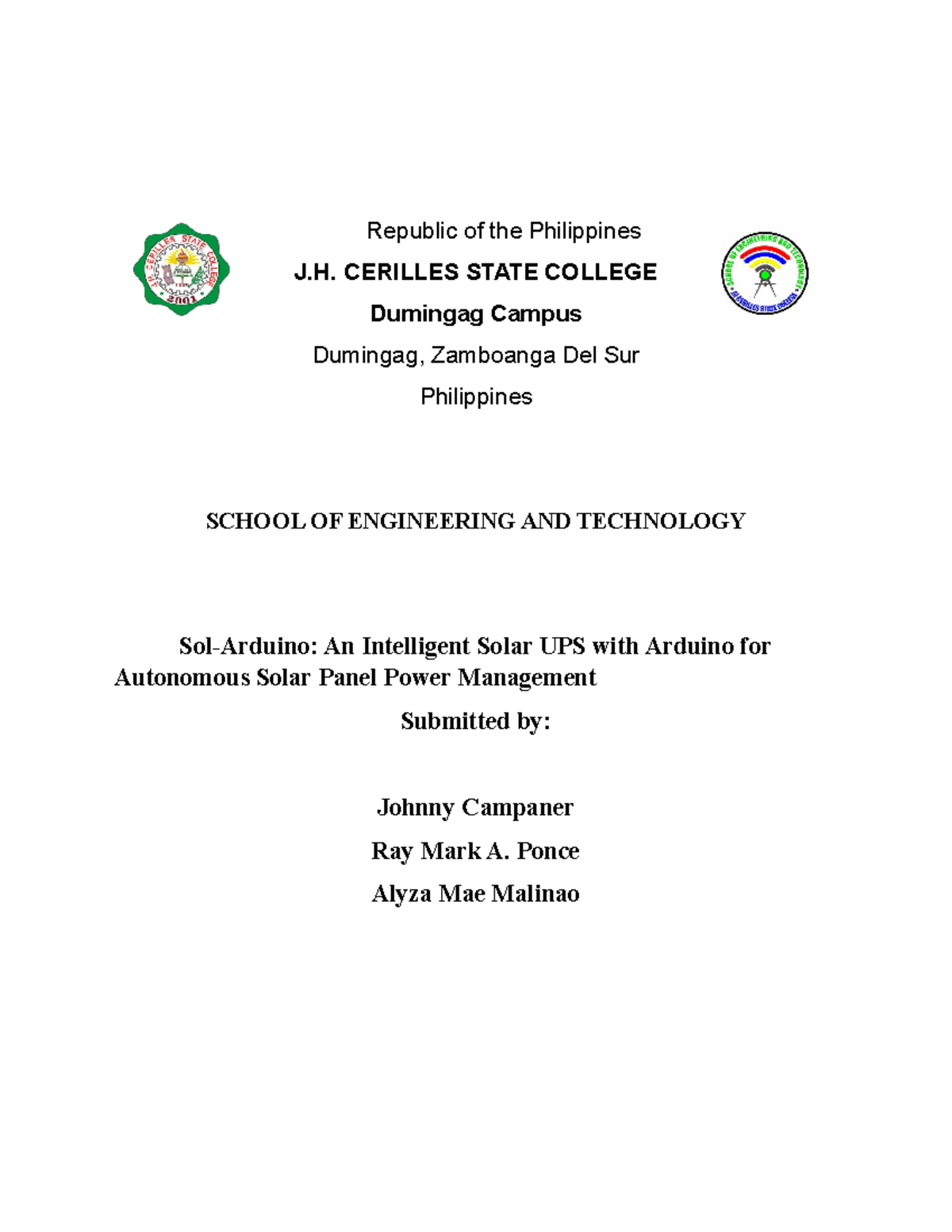 Sol-Arduino An Intelligent Solar UPS with Arduino for Autonomous Solar ...