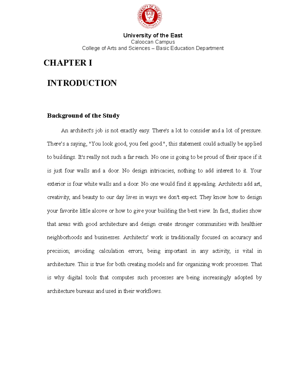 Chapter 1 Final PR1 - Research paper - College of Arts and Sciences ...