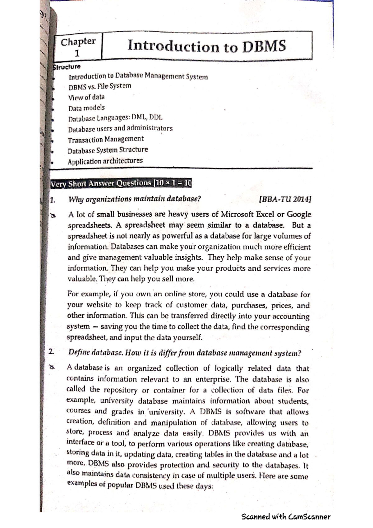 Database Solution BBA second Semester TU - Bachelors of Business Administration - Studocu