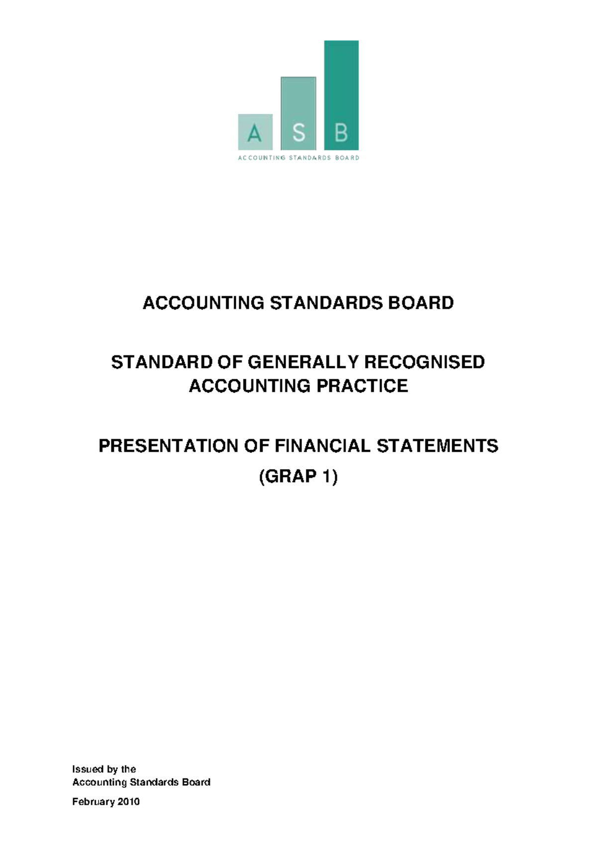 GRAP 1 Presentation of Financial Statements 1 April 2021 - Issued by ...