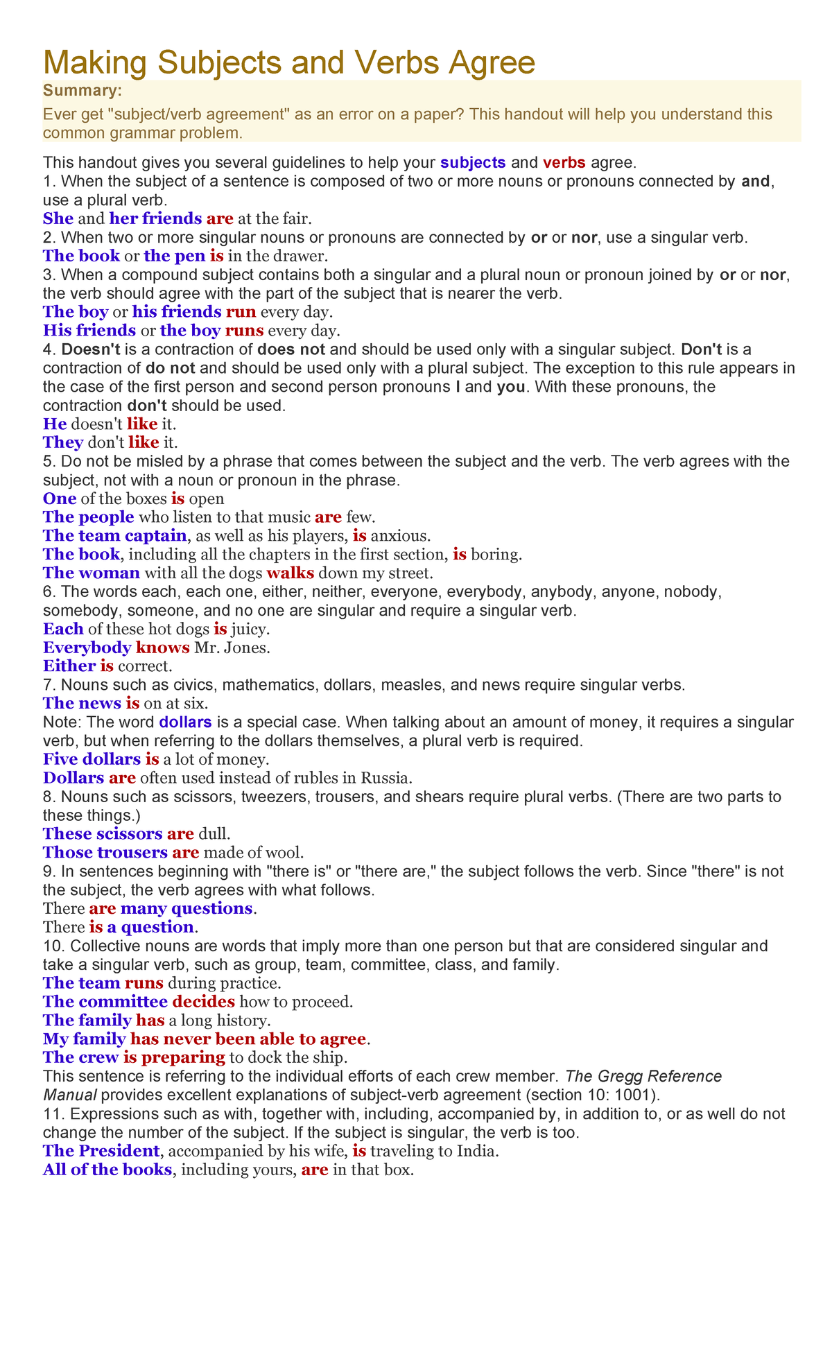 Making Subjects and Verbs Agree - Making Subjects and Verbs Agree ...