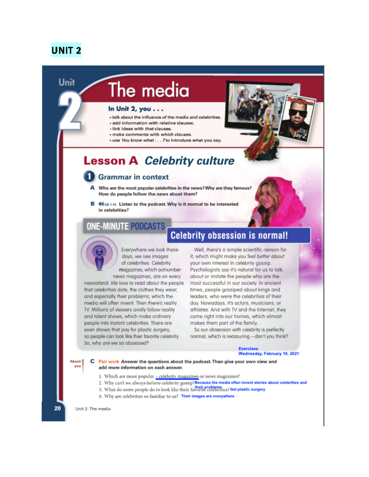 UNIT 2 - INGLES - Ingles - UNIT - Studocu