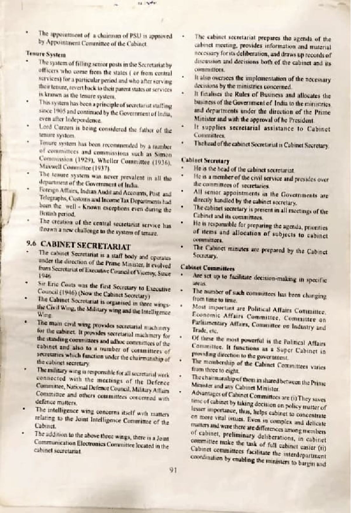 The Cabinet Secretariat - tent of a chairinan of PsU is approned inert ...