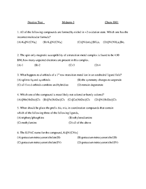 Week 3 Recitation - Week 3 - B Name: Section: ____ Organic Chemistry I ...
