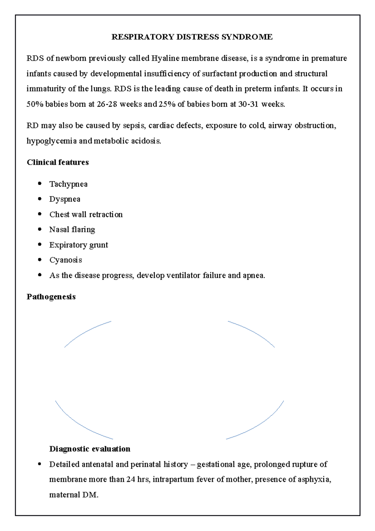 RDS - Pediatrics nursing notes of respiratory distress syndrome ...